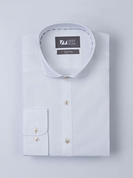Cut Way Collar Shirt with Contrast Piping Detail